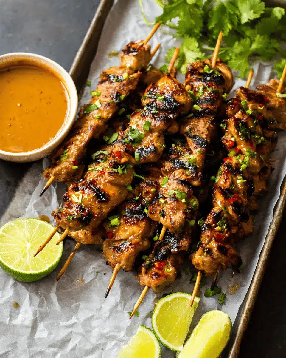 Thai Marinated Grilled Chicken Skewers