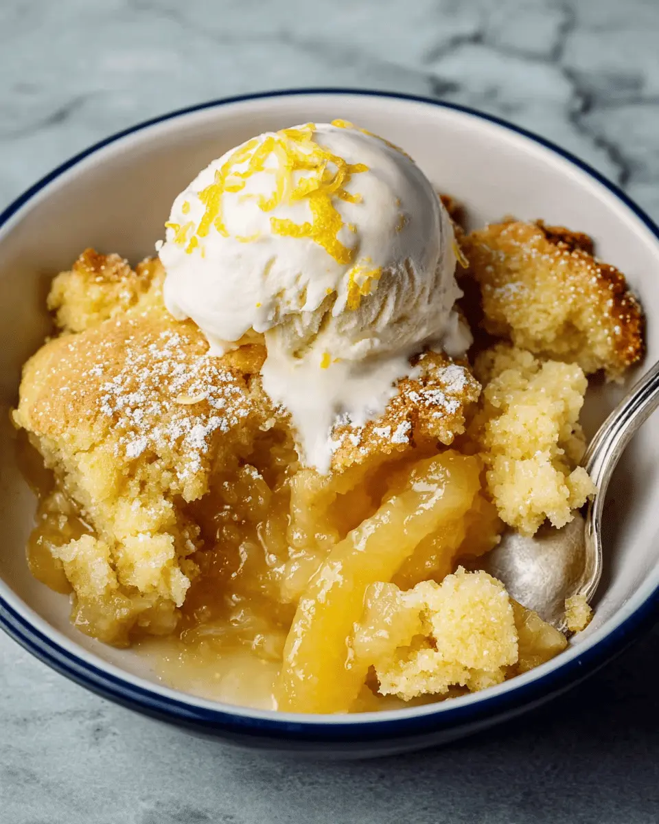 gooey lemon cobbler