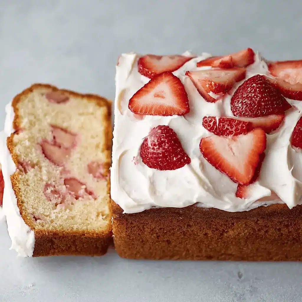 strawberries and cream loaf cake