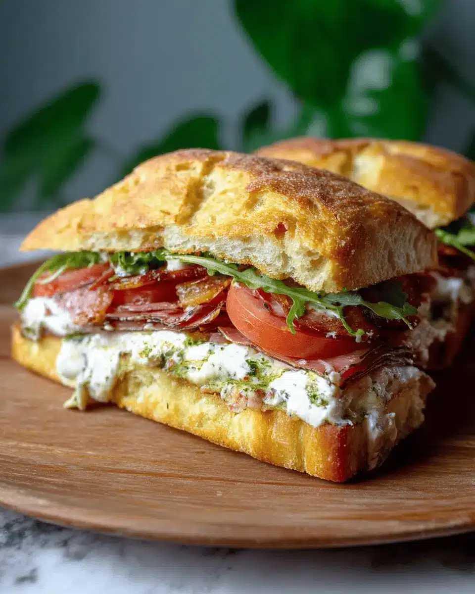 ultimate gourmet ciabatta sandwich