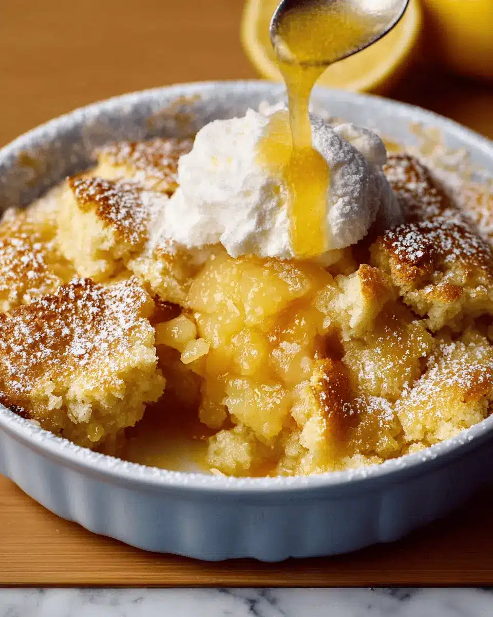gooey lemon cobbler